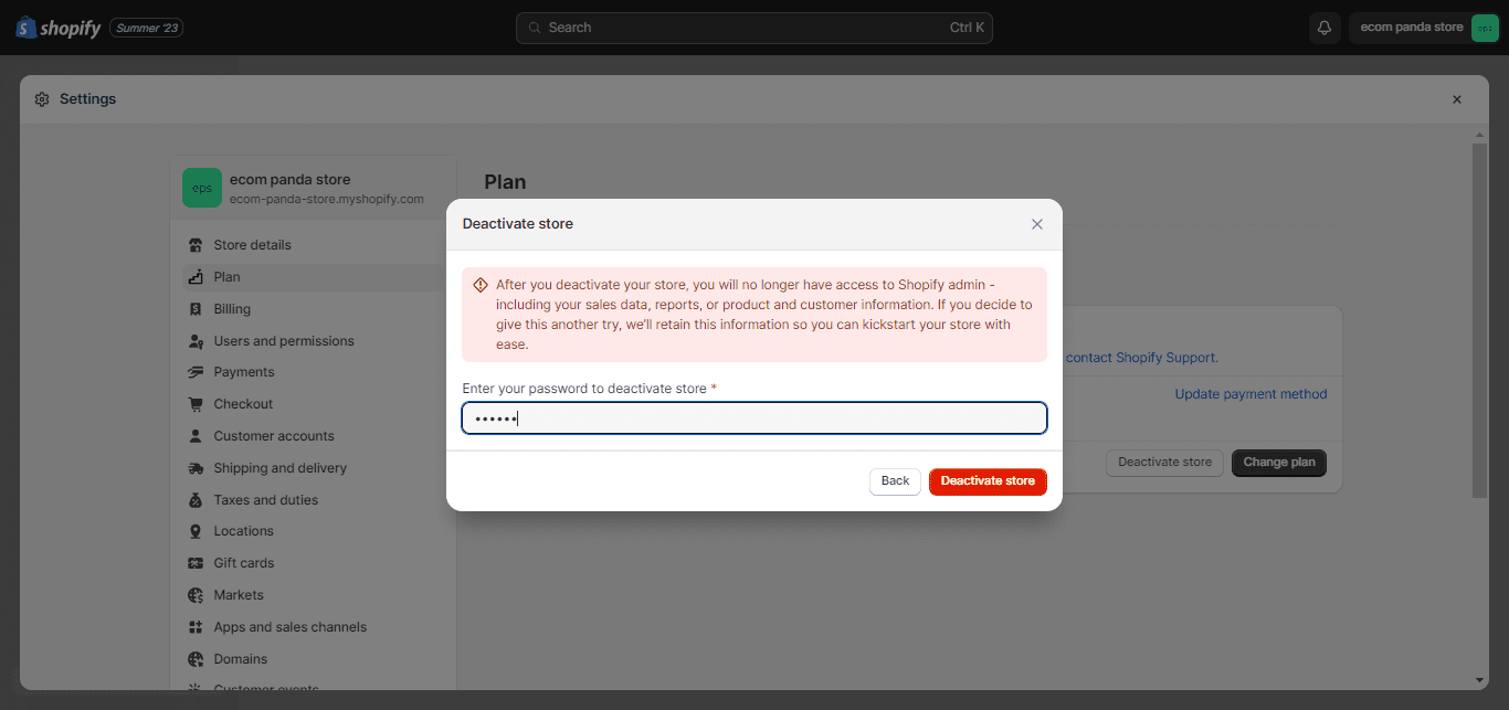 How to Delete Shopify Account Permanently | Ecom Panda