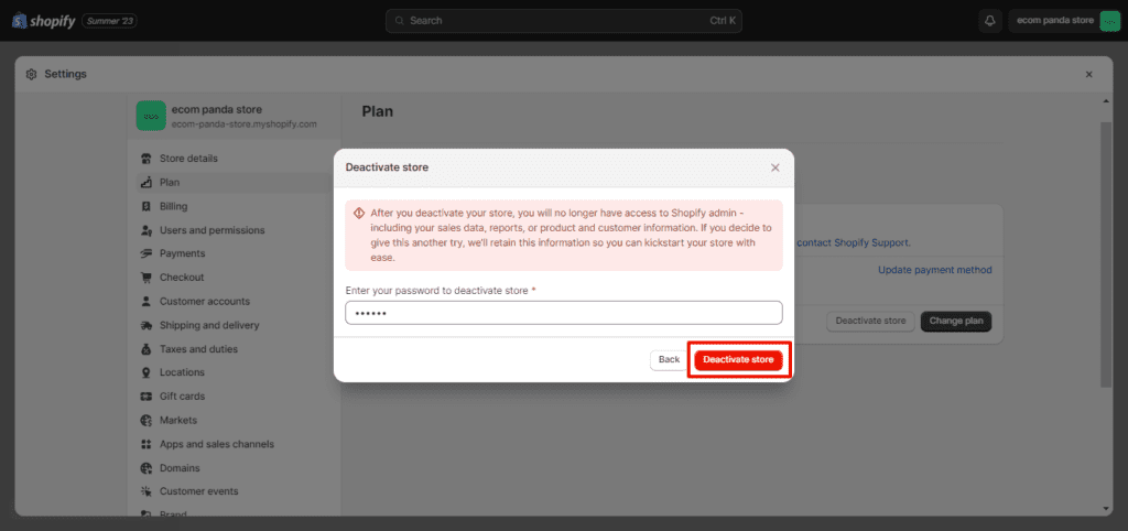 How to Delete Shopify Account Permanently | Ecom Panda